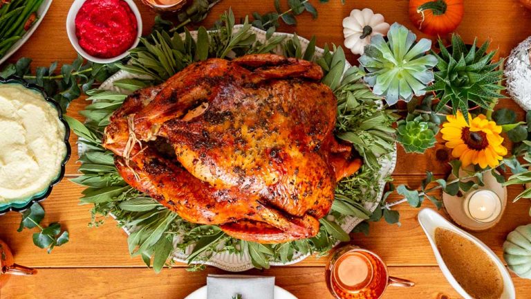 Sage Roasted Turkey with Gravy and Orange Cranberry Relish - Just Cook ...