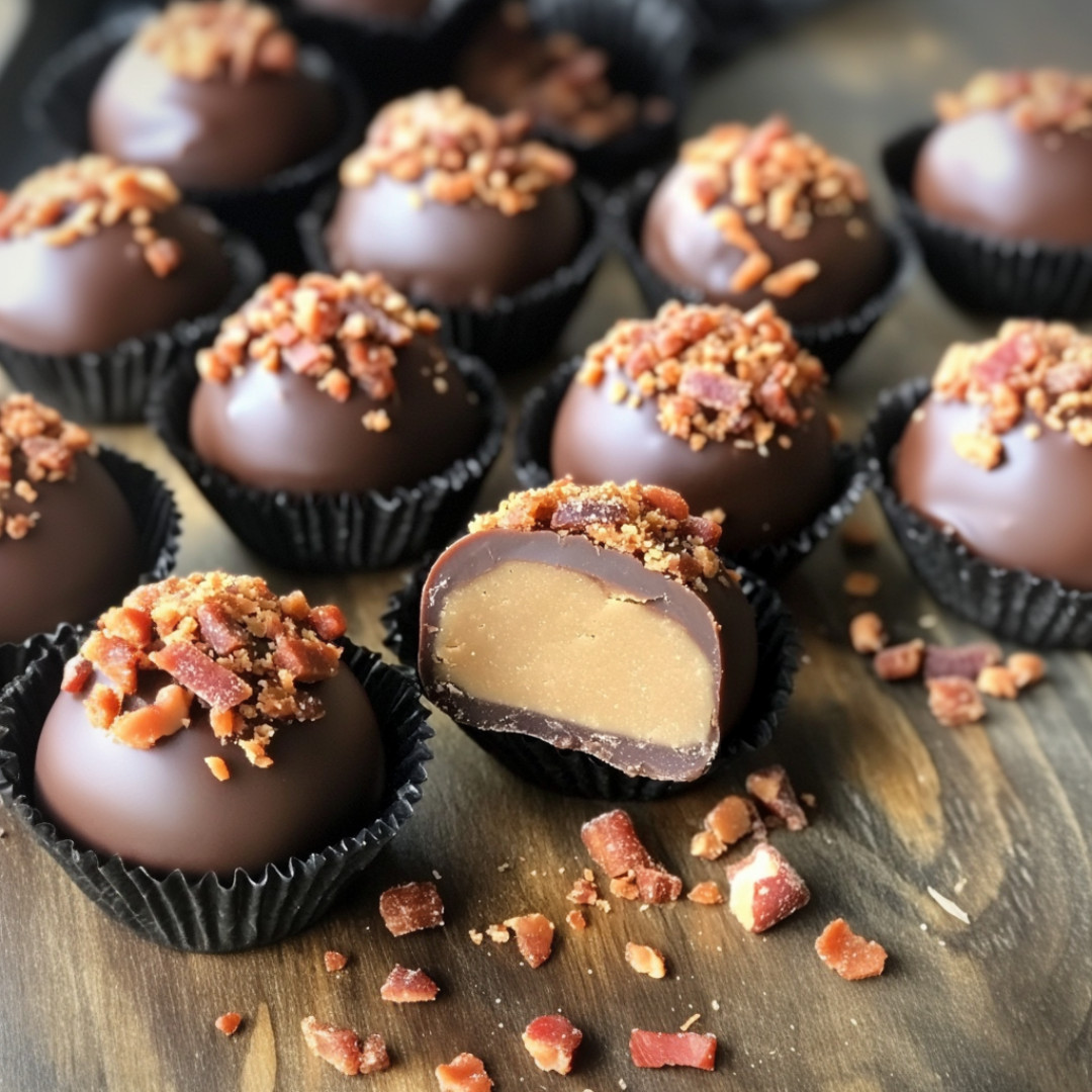 Chocolate Bacon Peanut Butter Truffles - Just Cook