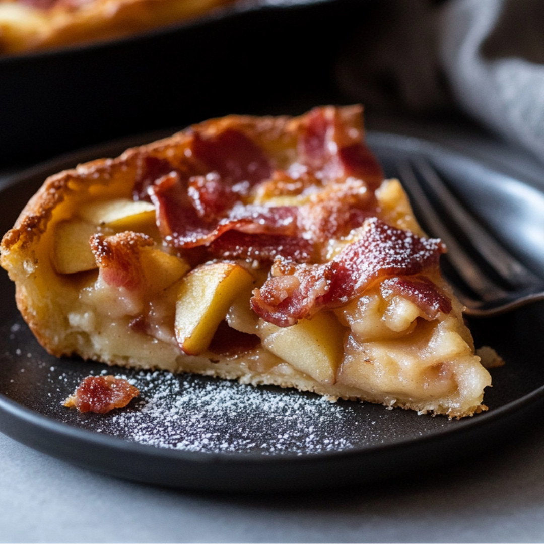 Apple and Maple Bacon Dutch Baby Pancake - Just Cook