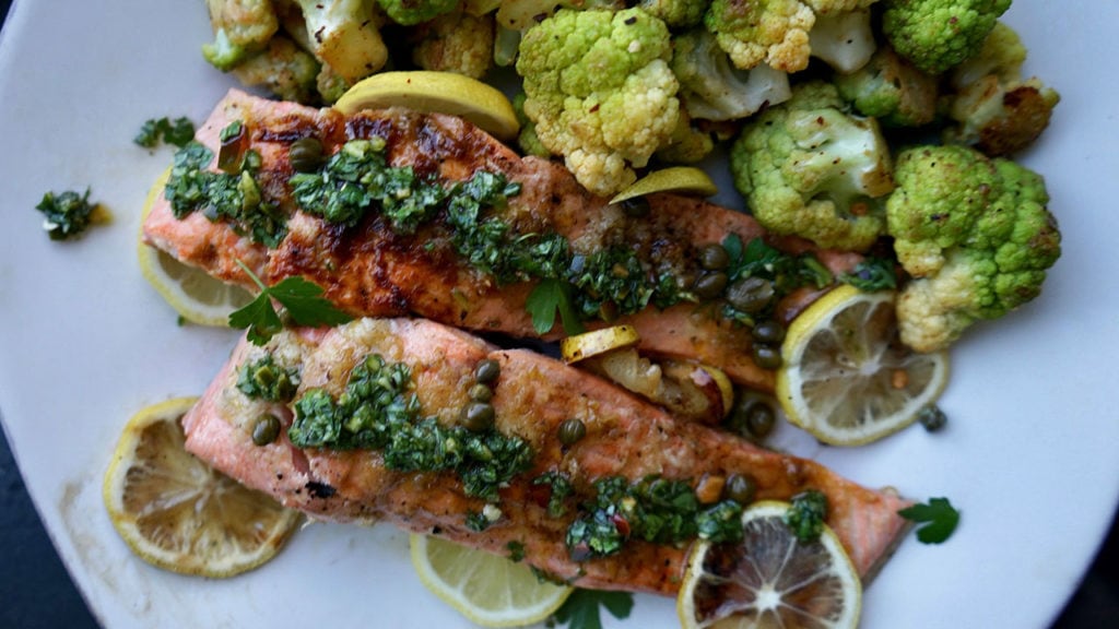 Salmon with Winter Greens Salsa Verde - Just Cook by ButcherBox
