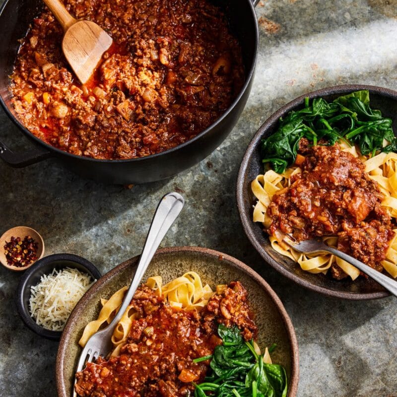 Pasta Bolognese with Spinach and Parmesan - Just Cook by ButcherBox