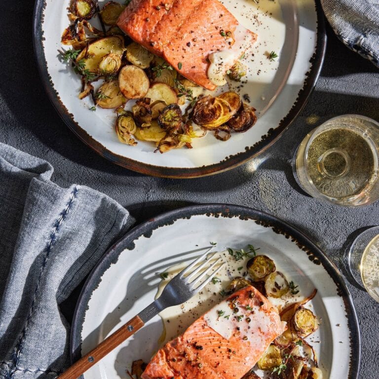 Roasted Salmon with Potatoes and Brussels Sprouts - Just Cook by ButcherBox