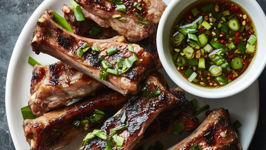 Quick-Grilled Pork Ribs with Charred Scallion Sauce - Just Cook by ...