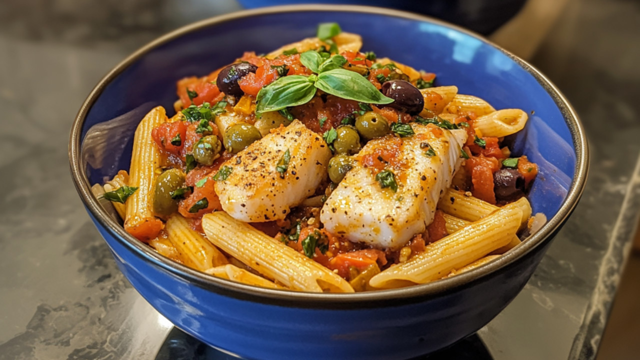 Spicy Cod Puttanesca Pasta - Just Cook by ButcherBox