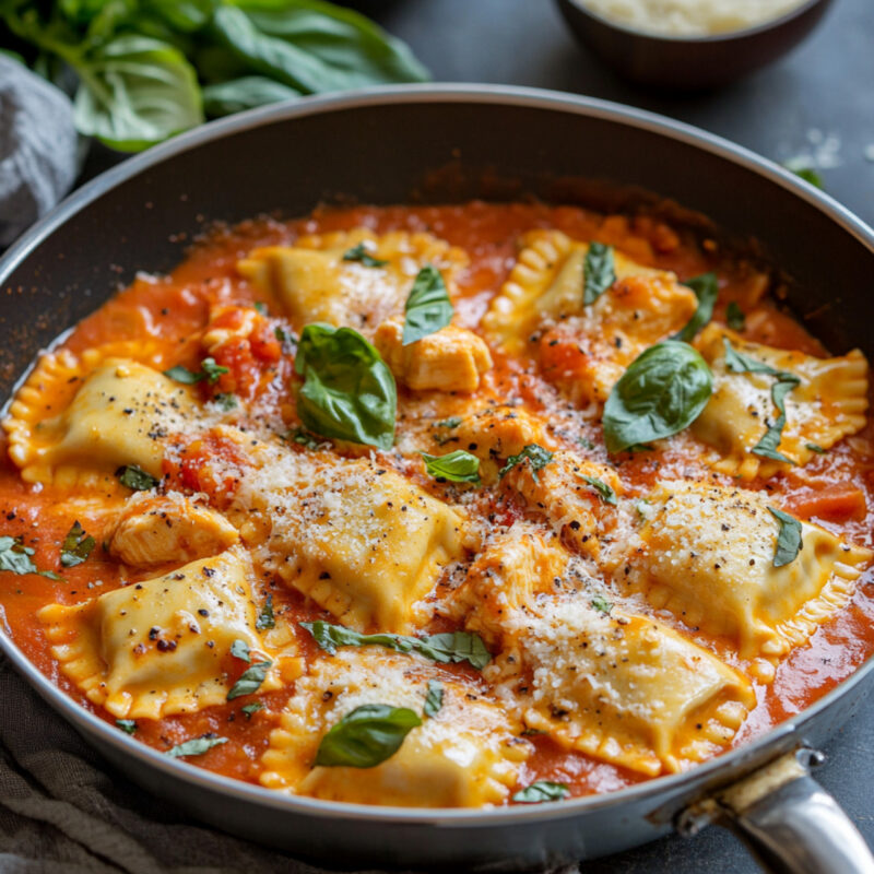 Chicken & Mozzarella Ravioli with Creamy Tomato Sauce - Just Cook by ...