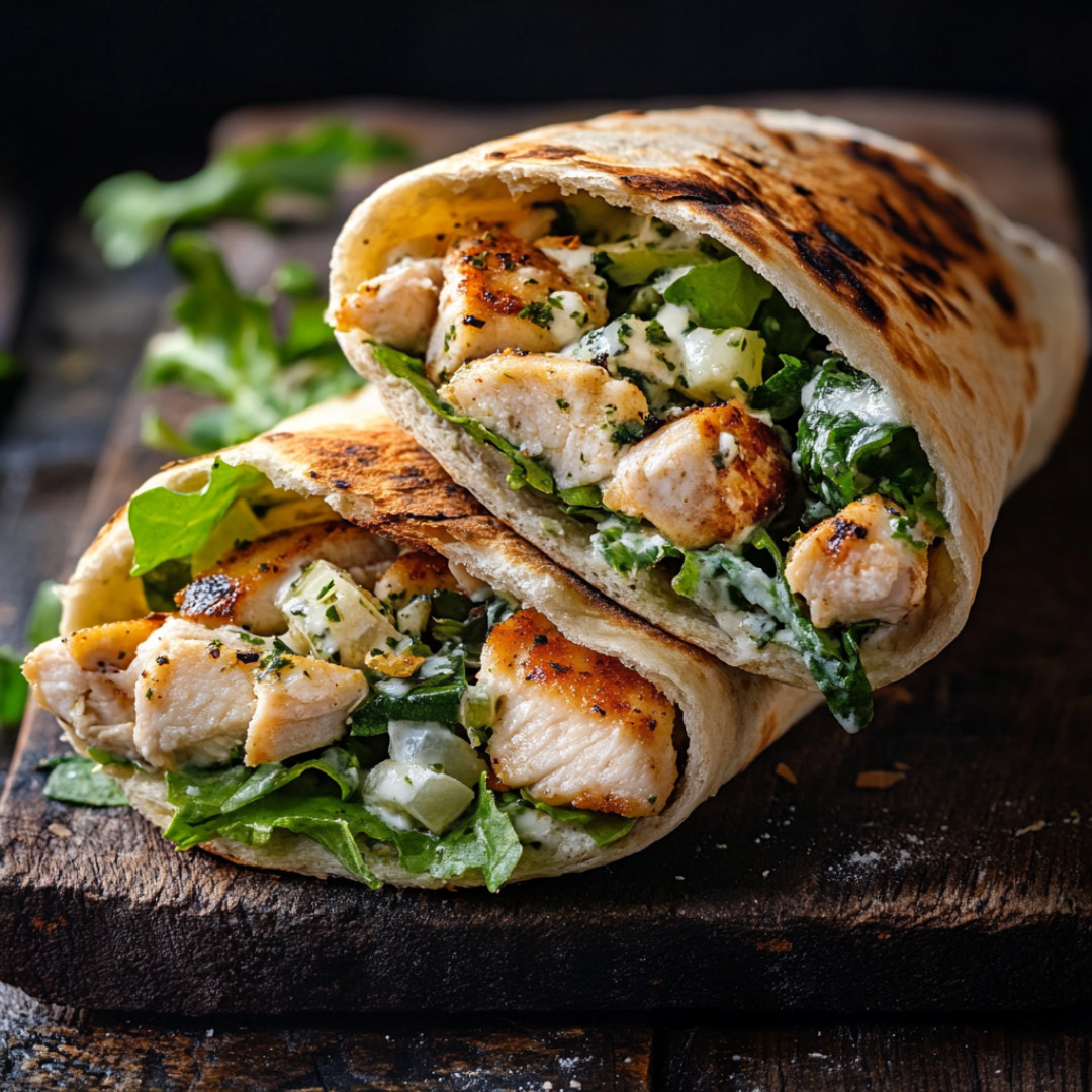Chicken Caesar Salad Pita - Just Cook by ButcherBox